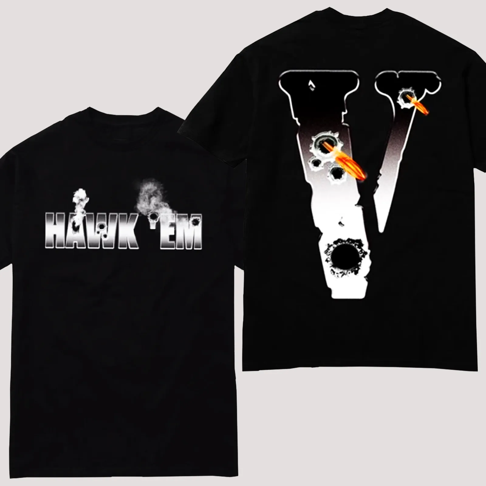 VLONE x POP SMOKE "HAWK EM" TEE - HypedRo